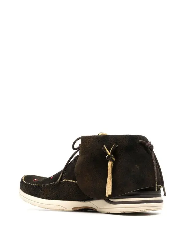 Visvim Lace-up Fringed Derby Shoes - Brown