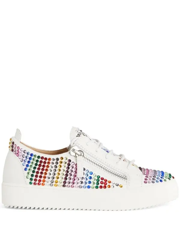 GIUSEPPE ZANOTTI Gail Strass Sneakers - White