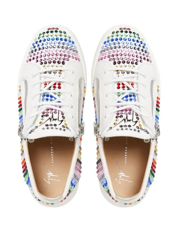 GIUSEPPE ZANOTTI Gail Strass Sneakers - White