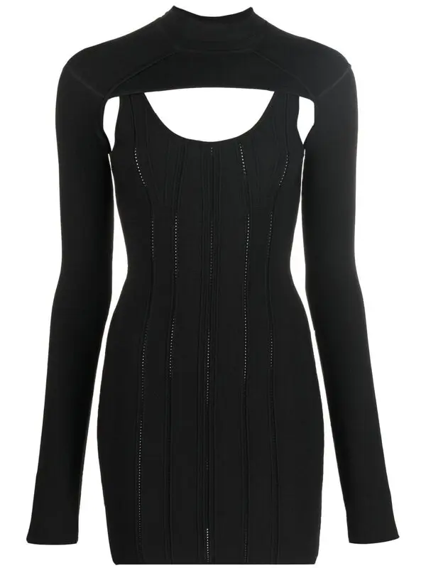 Roberto Cavalli Ribbed-knit Mini Dress With Removable Bolero