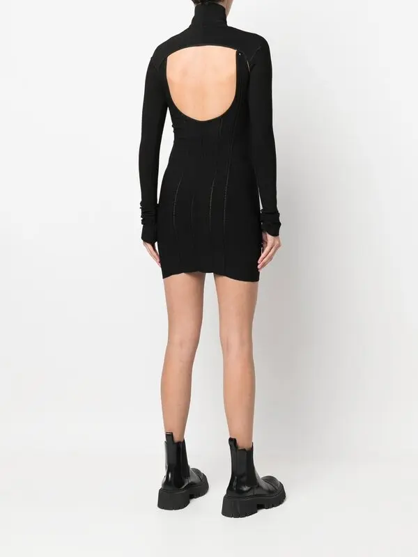 Roberto Cavalli Ribbed-knit Mini Dress With Removable Bolero