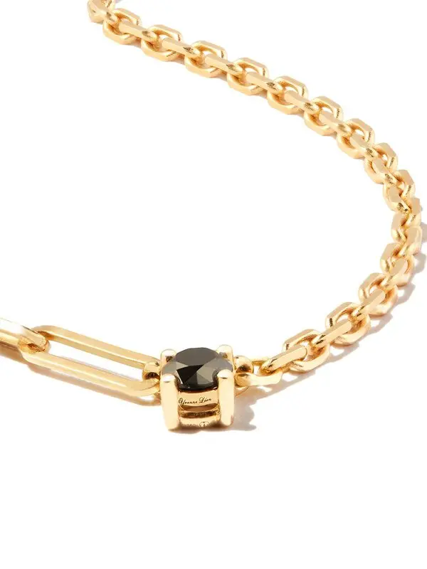 Yvonne Léon 18kt Yellow Mixed Chain Diamond Necklace