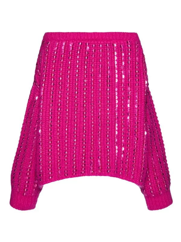 Valentino Garavani Embroidered Off-shoulder Jumper