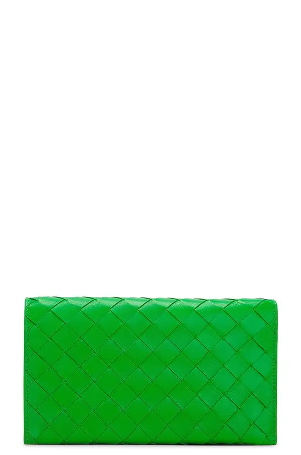 Bottega Veneta Wallet On Strap In Green
