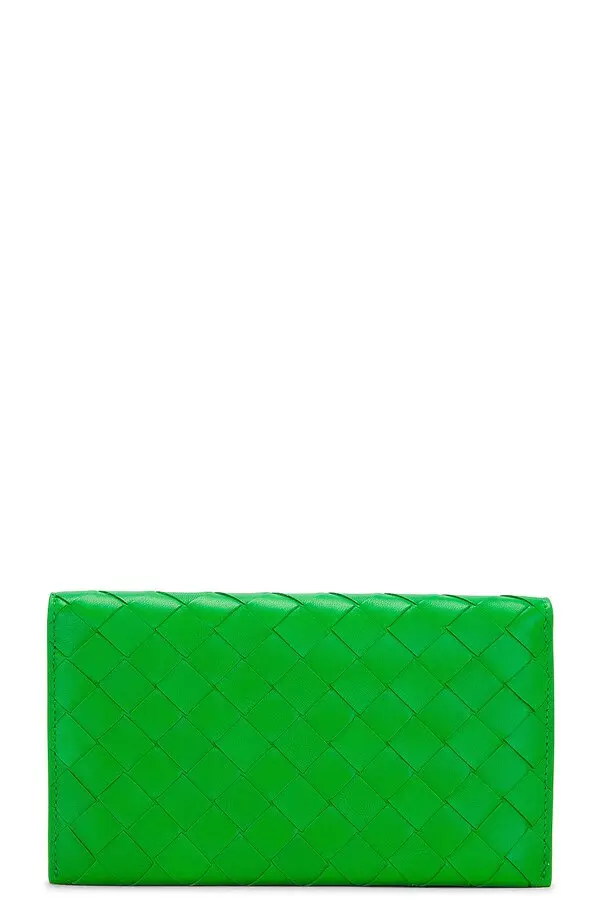Bottega Veneta Wallet On Strap In Green