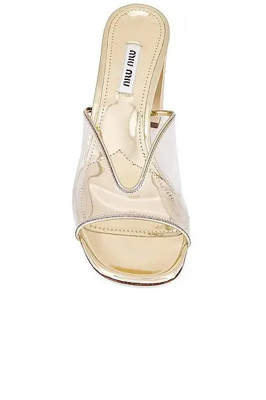 Miu Miu Heeled Mule - Pirite