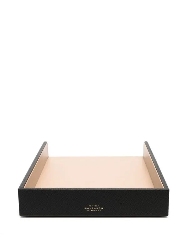 Smythson Logo-engraved Leather Tray