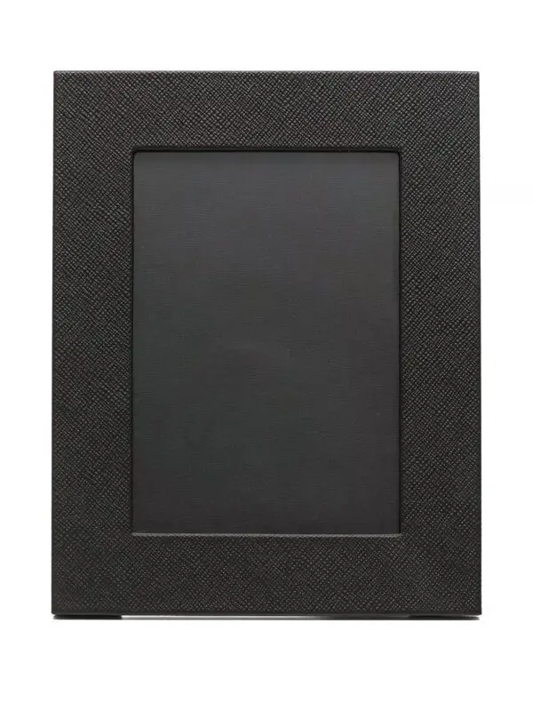 Smythson Leather Photo Frame - Black