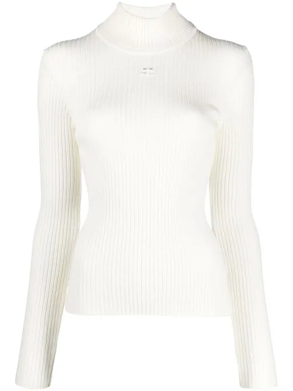 COURREGES Reedition Ribbed Sweater - Neutrals
