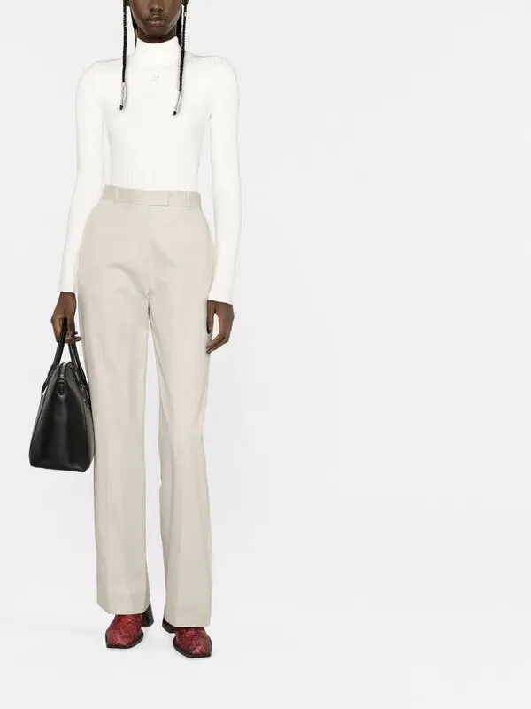 COURREGES Reedition Ribbed Sweater - Neutrals
