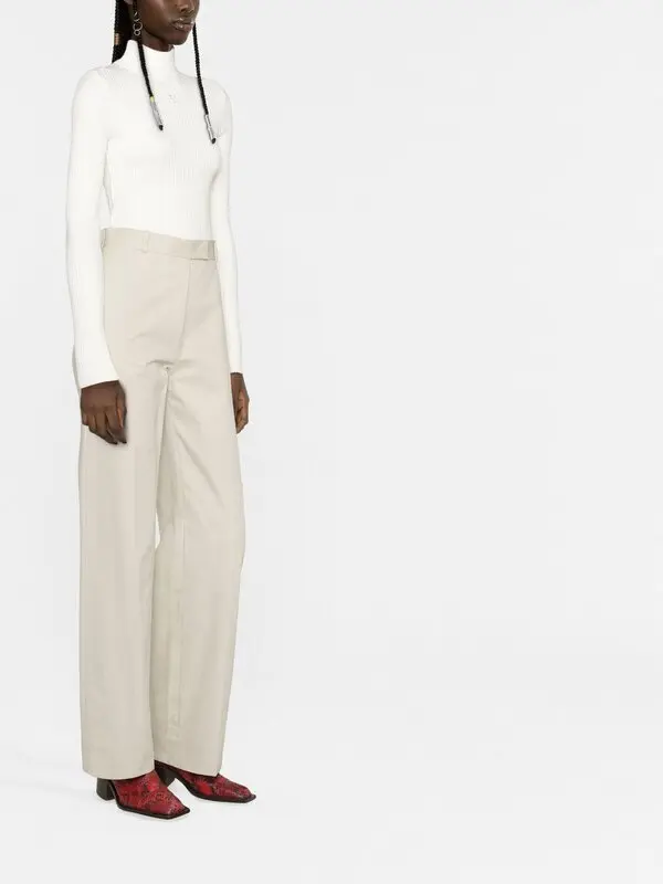 COURREGES Reedition Ribbed Sweater - Neutrals
