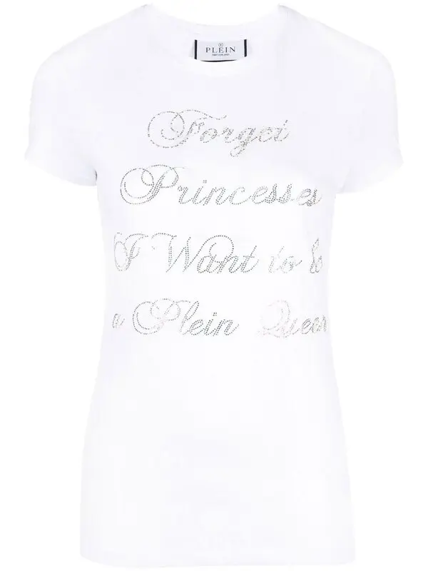 Philipp Plein Crystal-embellished T-shirt - White