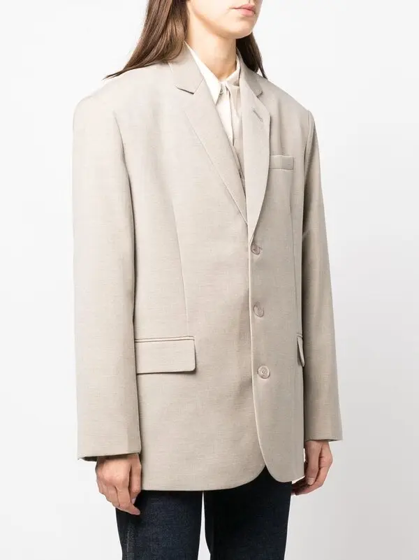 THE FRANKIE SHOP Gelso Oversized Blazer - Neutrals