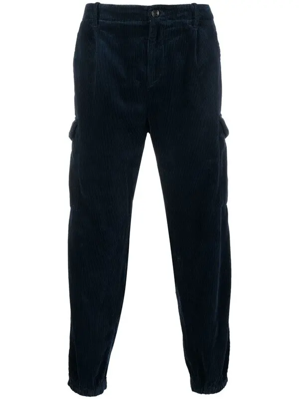 Brunello Cucinelli Cargo Corduroy Trousers - Blue