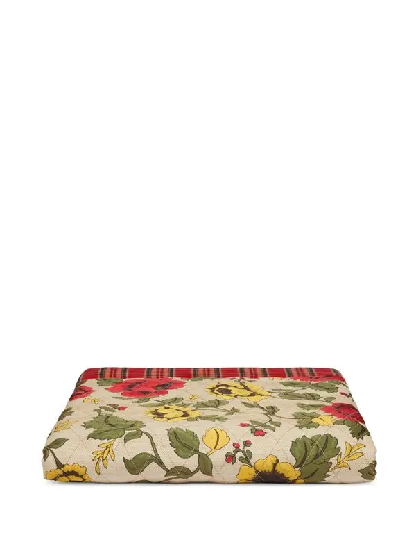 Gucci Floral-print Quilted Blanket
