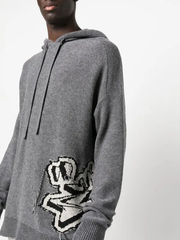 Off-White Intarsia-knit Hoodie