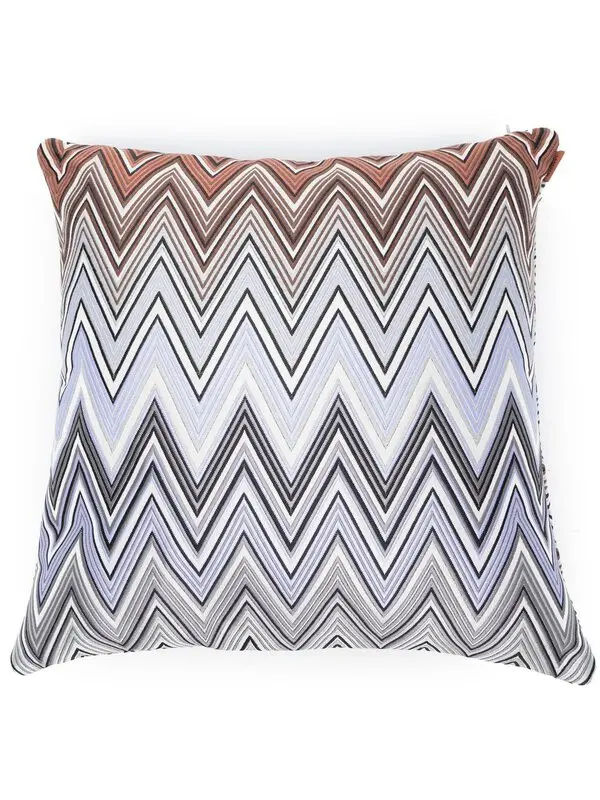 Missoni Birmingham Zigzag-jacquard Cushion - Blue