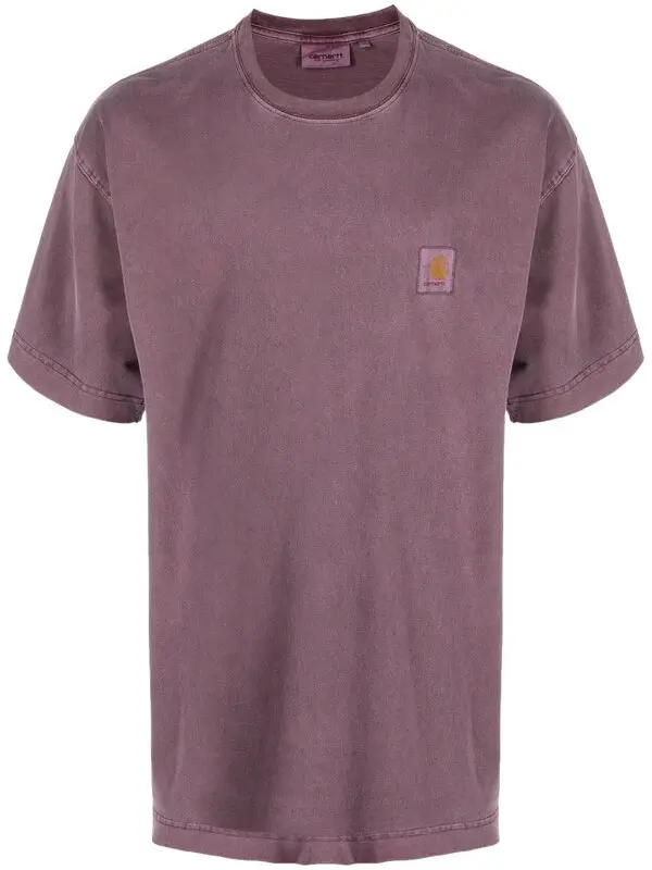 Carhartt Work In Progress Logo-patch Short-sleeved T-shirt - Purple