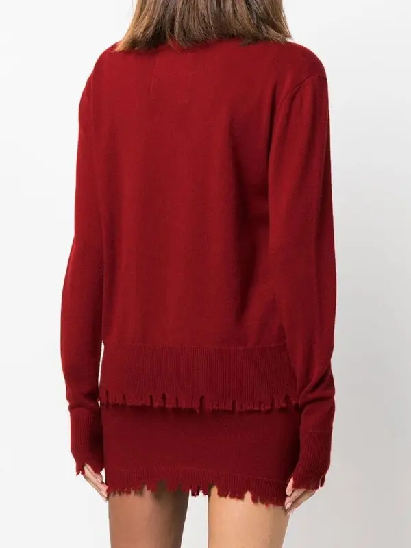 UMA WANG Distressed-edge Knit Jumper