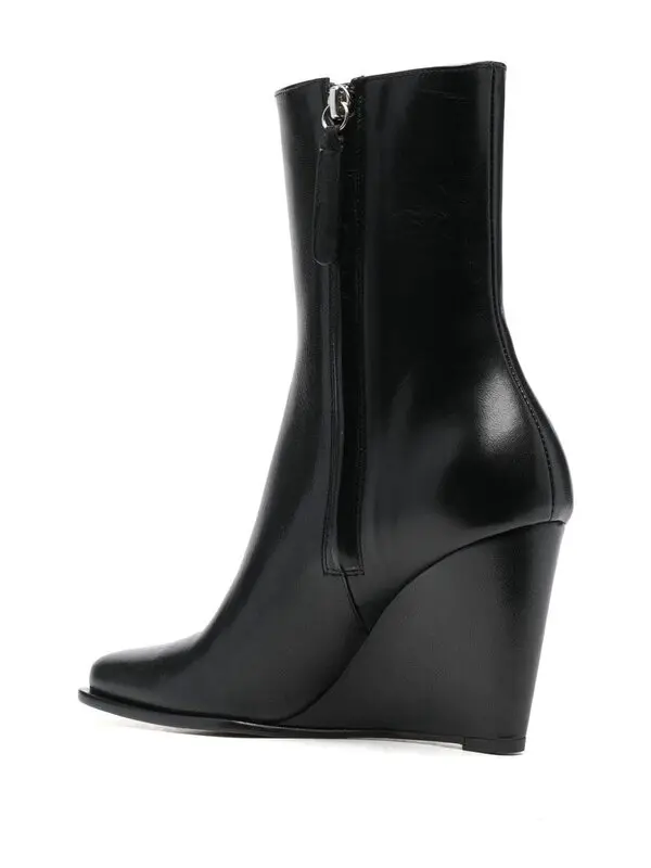 WANDLER 90mm Leather Wedge Boots