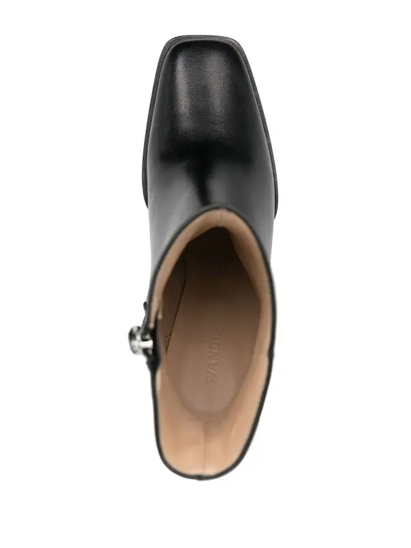 WANDLER 90mm Leather Wedge Boots