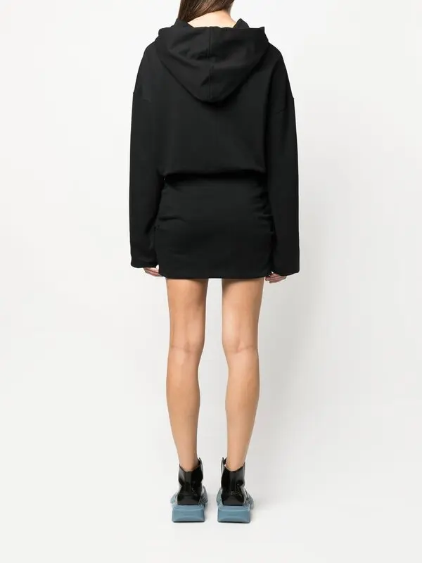Off-White Hoodie Dress With Embroidered Logo
