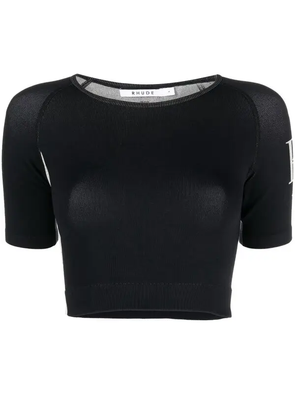 Rhude Logo-print Cropped T-shirt