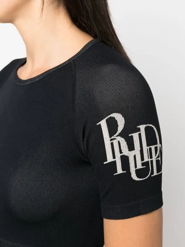 Rhude Logo-print Cropped T-shirt