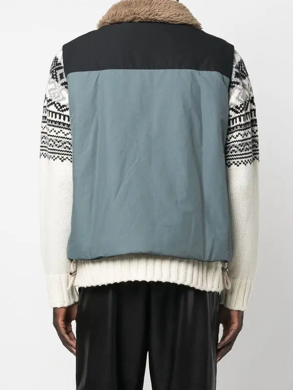 Sacai Padded Shearling-collar Jacket