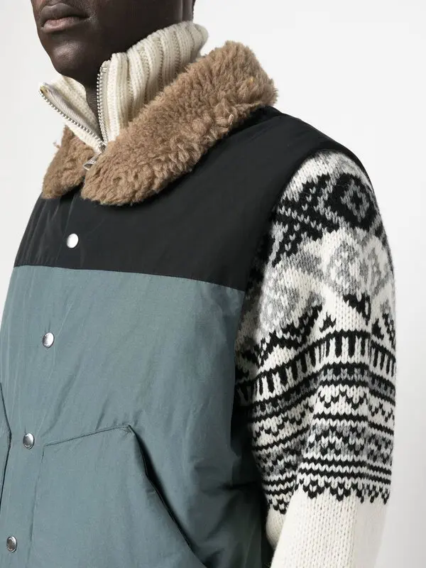 Sacai Padded Shearling-collar Jacket