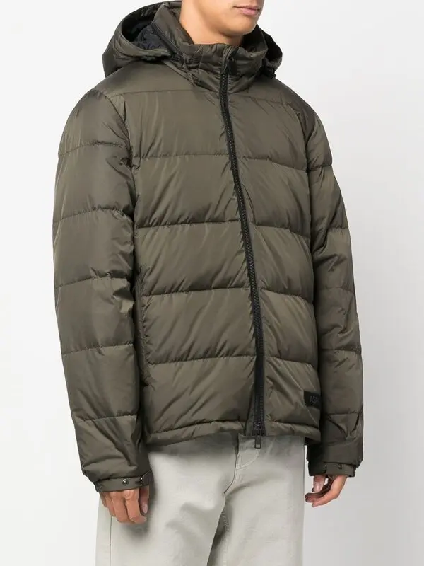Aspesi Logo-patch Down Puffer Jacket - Green