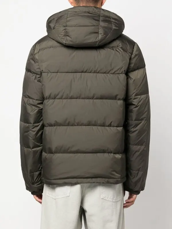 Aspesi Logo-patch Down Puffer Jacket - Green