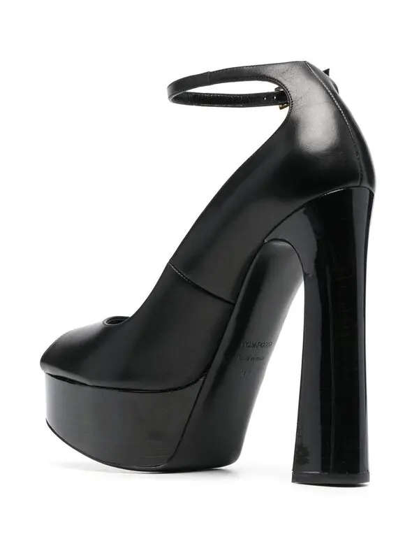 TOM FORD Padlock Charm Platform Pumps - Black