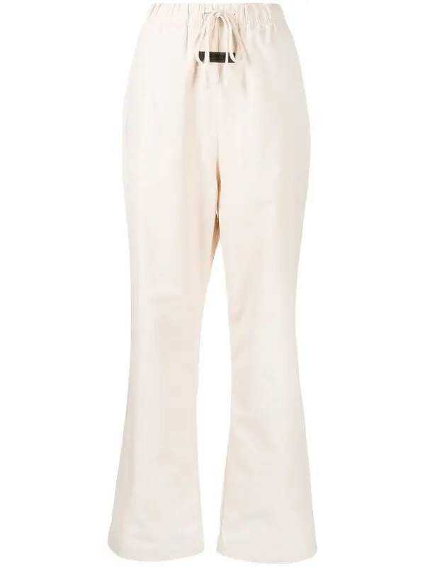 Fear Of God Light Beige Cotton Blend Logo Patch Track Pants