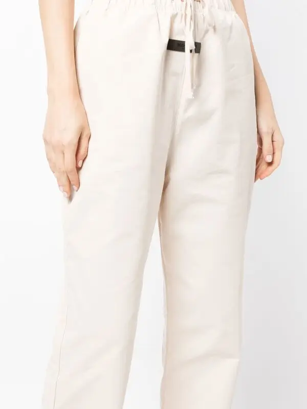 Fear Of God Light Beige Cotton Blend Logo Patch Track Pants