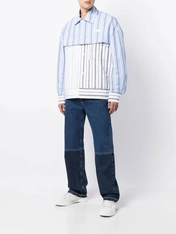 FENG CHEN WANG Layered Striped Jacket