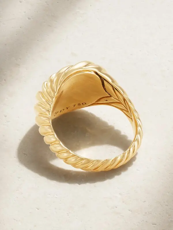 David Yurman Cable 18-karat Signet Ring