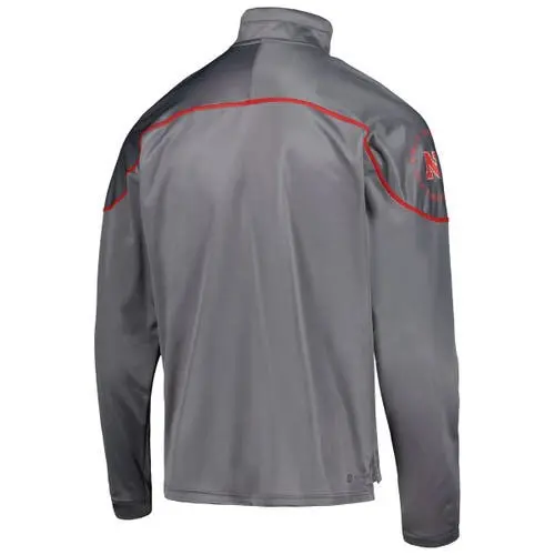 Adidas Nebraska Huskers Aeroready Knit Quarter-snap Jacket