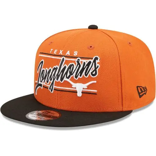 New Era Texas Orange Texas Longhorns Team Script 9fifty Snapback Hat
