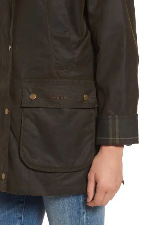 Barbour Acorn Waxed Cotton Jacket - Olive