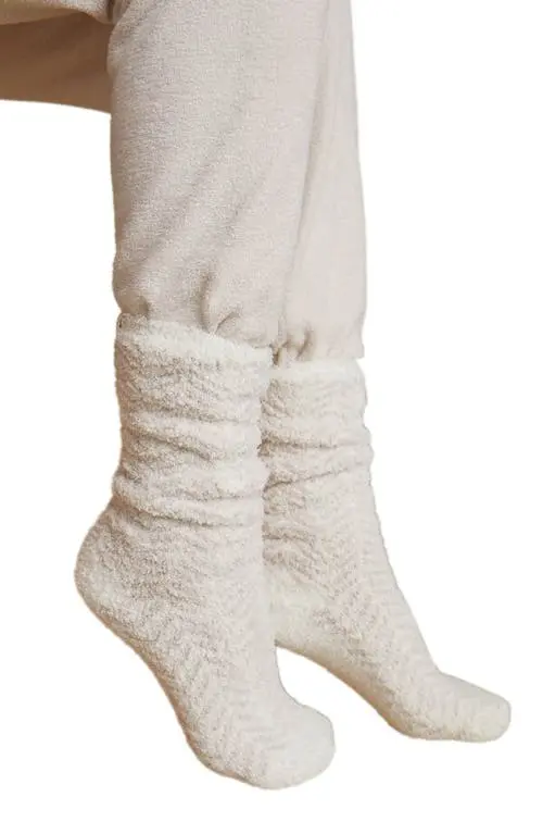 Barefoot Dreams Cozychic™ Herringbone Gripper Crew Socks