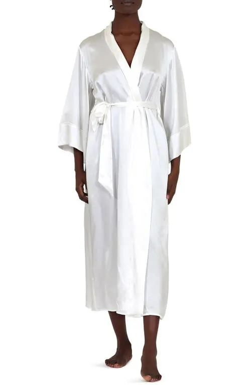 PAPINELLE Celine Silk Robe - Ivory
