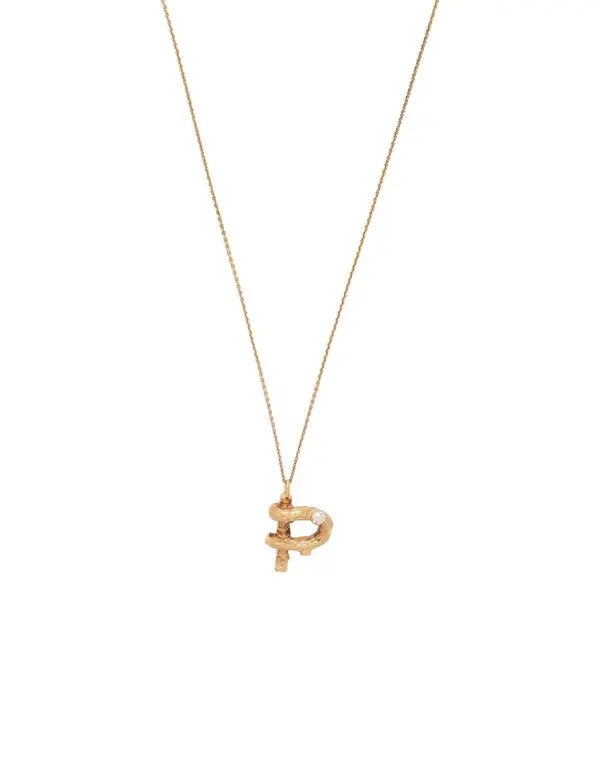 Chloé Necklace Brass, Mineral Glass