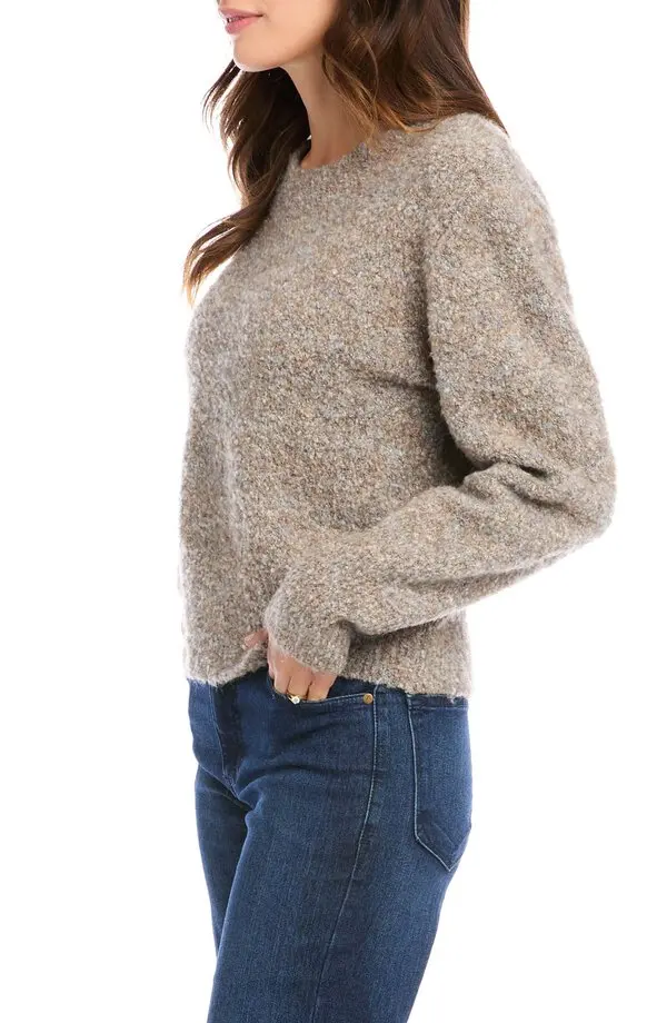 Karen Kane Blouson Sleeve Bouclé Sweater