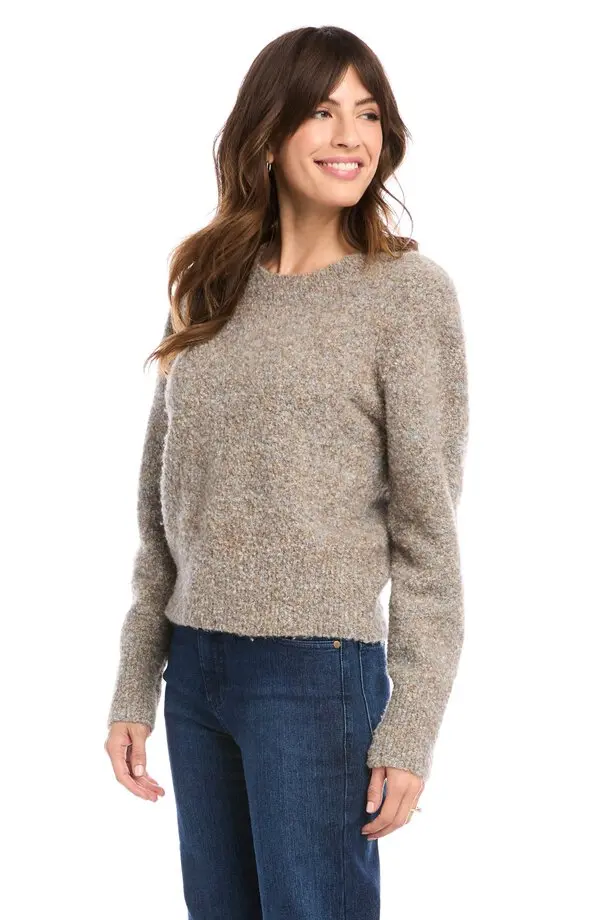 Karen Kane Blouson Sleeve Bouclé Sweater