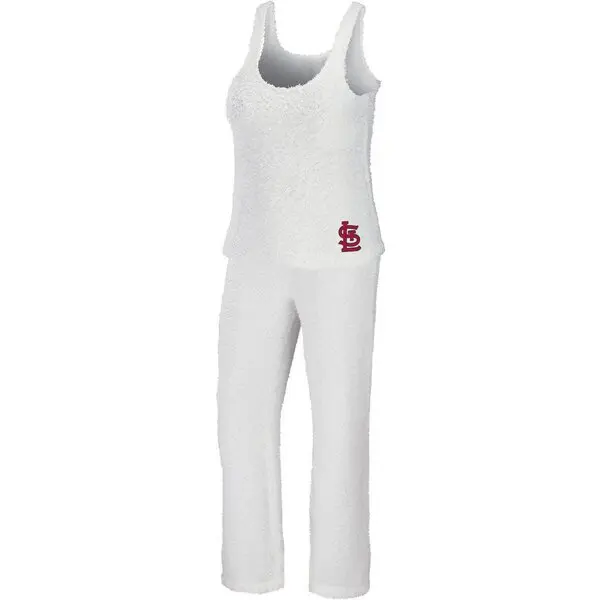 WEAR BY ERIN ANDREWS St. Louis Cardinals Cozy Scoop Neck Tank Top & Pants Set - Cream