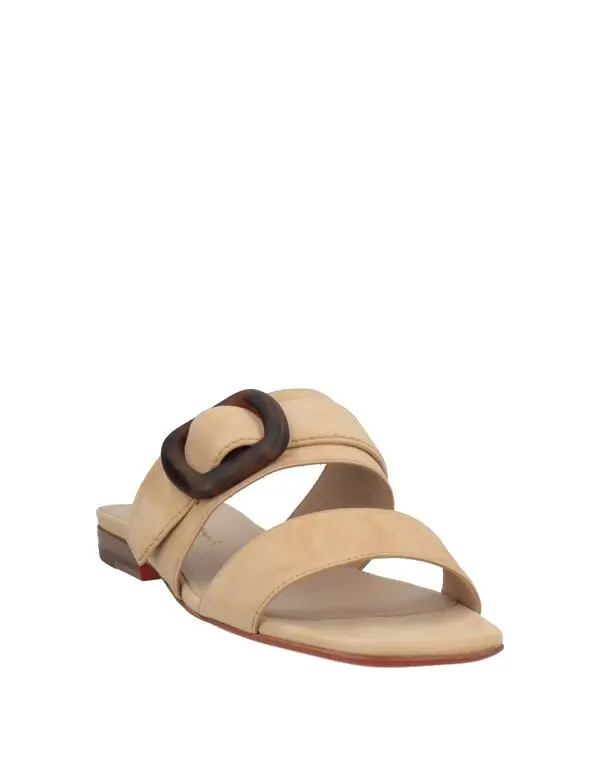 Santoni Leather Sandals - Beige