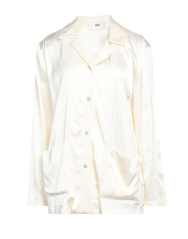 SOLOTRE Satin Shirt - White
