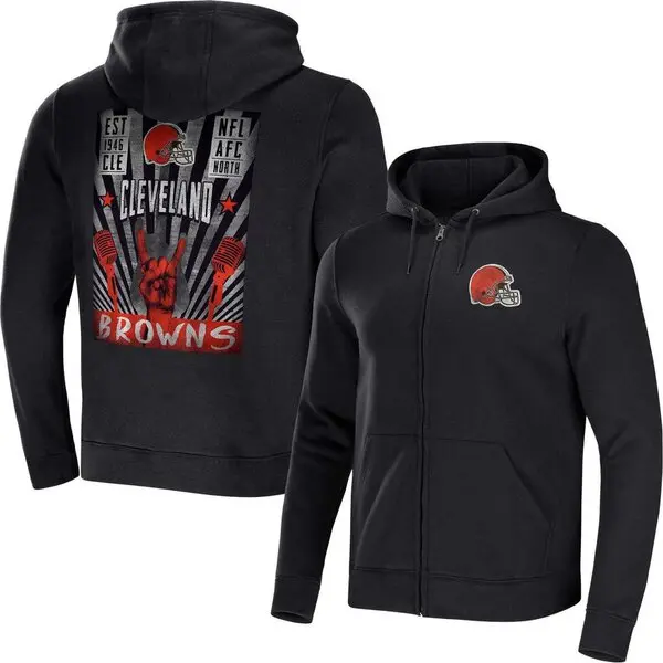 NFL X DARIUS RUCKER Collection Fanatics Cleveland Browns Rocker Full-zip Hoodie - Black