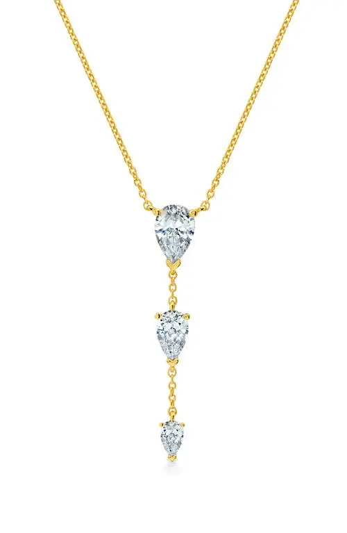 CRISLU Oppulent Drops Y-necklace - Gold